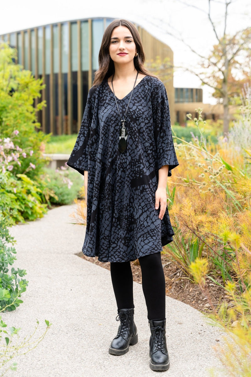 Bias Cut Tunic - Hematite Print – The Wardrobe