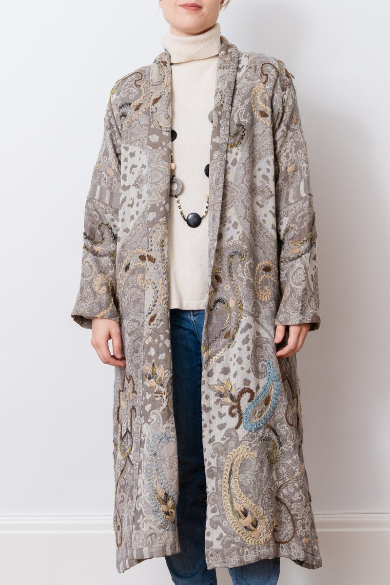 Embroidered Wool Duster - Kaia – The Wardrobe